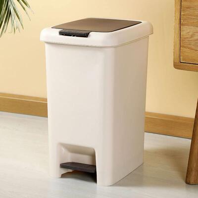 Press pedal dustbin, living room, bedroom with lid, hand