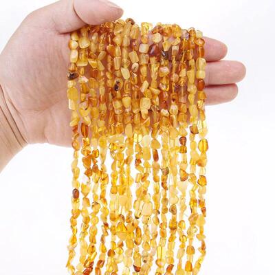 100% Natural Amber Beads Nuggets Semi Precious Amethyst Morg