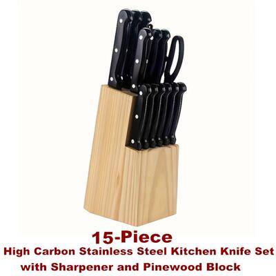 High Carbon Stainless Steel Kitchen Knife Block Set Knives