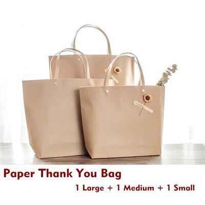 Paper Thank You Bags Present Gift Holiday