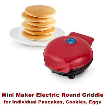 Mini Maker Electric Round Griddle for Individual Pancakes