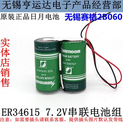 原装正品日月锂电池ER34615 7.2V串联电池组ER34615M带保护二极管