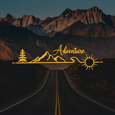 Adventure户外冒险汽车车窗贴纸