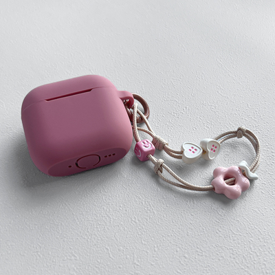 适用airpodspro3代保护套airpods4耳机壳2二代适用苹果蓝牙耳机壳四代三代粉色1代pro2盒软硅胶一体连防刮花