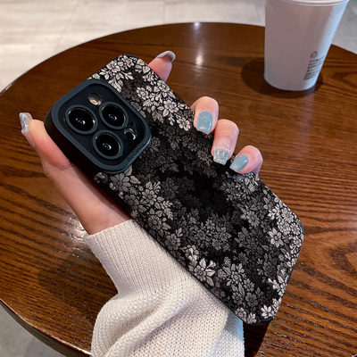 适用vivo x90 60 x70 x80 x50 pro手机壳x27 x20 x23幻彩版 x80proplus保护套暗黑树叶花朵男女创意网红高级