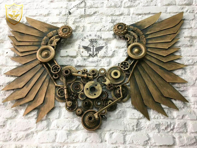 工业风天使翅膀模型酒吧餐厅壁饰