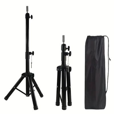 Mannequin Head Stand Adjustable Wig Tripod Stand Hair Stylin