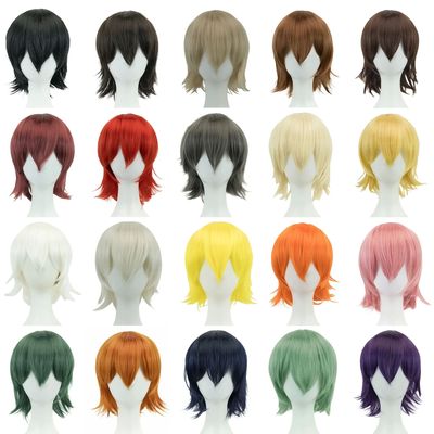 Synthetic Unisex 12 Inches Short Cosplay Hair Party BOB Wigs