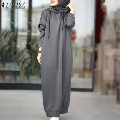 Women Winter Pullovers ZANZEA 2025 Stylish Hooded Hoodies Dr