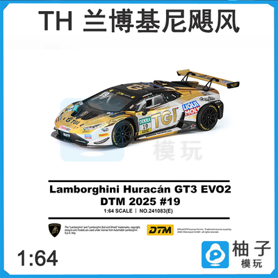 现货 1:64 TH兰博基尼Huracan #19 GRT-2025 DTM汽车静态合金模型