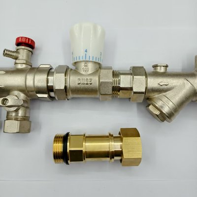 地热分水器温控阀替换接头1寸