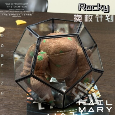Rocky公仔立体摆件透明保护罩