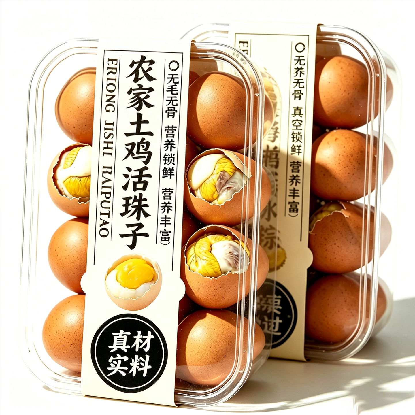 活珠子官方旗舰店开袋即食五香香辣活珠子新鲜13天毛蛋活珠子熟