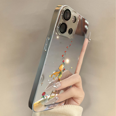 适用于OPPOReno13Pro手机壳玫瑰王子电镀镜面高级感a2/a3pro硅胶全包5防摔6新款男女7/8/9潮Reno10/11pro十12