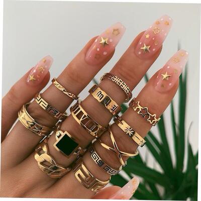 Finger Rings Set Women Knuckle Rings Female Jewelry 戒指套装