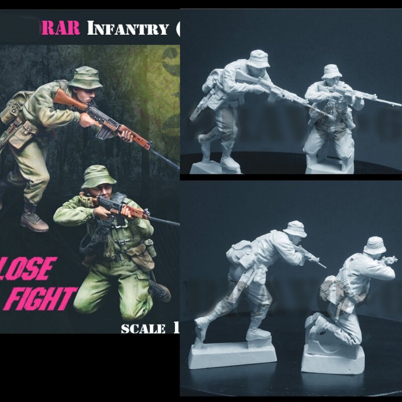 1/35树脂人物模型澳皇家步兵团近战澳洲兵人GK白模手办摆件213