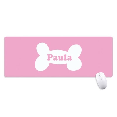 狗狗的疯狂假期-Paula纪念铭牌超大号游戏办公防滑锁边鼠标垫80x30cm礼物