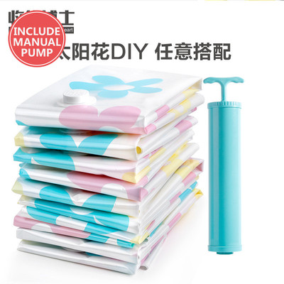 vacuum bag clothes storage plastic bag sealing pump travel