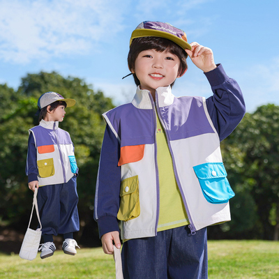 春季男童帅气工装马甲背心外穿