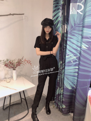 【清仓299】other stories Belted Lyocell Jumpsuit短袖服连体裤