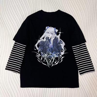 【现货】東雪蓮vampire系列假两件长袖T恤