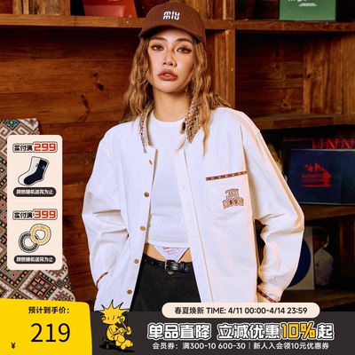 RIC民族风纯色衬衫宽松情侣同款