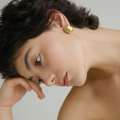 AuRevoirLesFilles肌理圆球耳钉