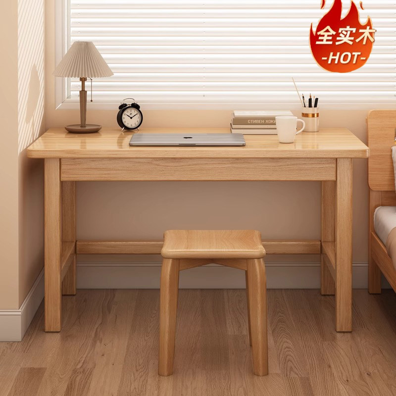 Solid Wood Desk Student Household Study Writing Desk Simple Table ...
