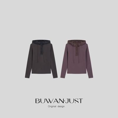 BUWANJUST高品定制加厚420g双面绒感连帽舒适卫衣B2385