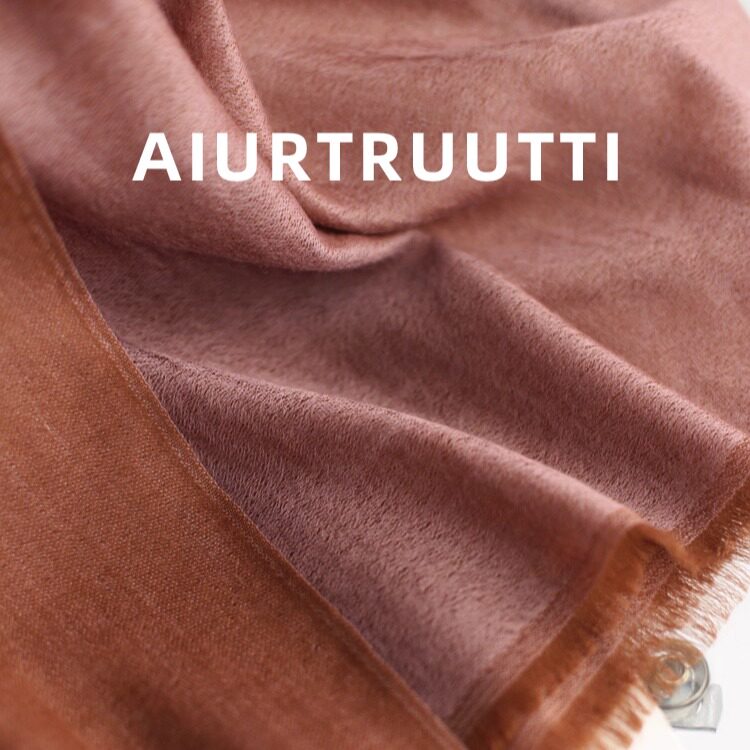 AiurtRuutti意式加密戒指绒外搭披肩 纯羊绒围巾双面双色春夏丝巾
