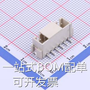 2.54-6PLTDK 线对板/线对线连接器 2.5mm 1x6P 立贴 2.54间距 6P