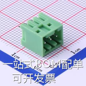 KF2EDGV-2.54-3P 插拔式接线端子 板端/插座-闭口 1x3P 2.54mm 排