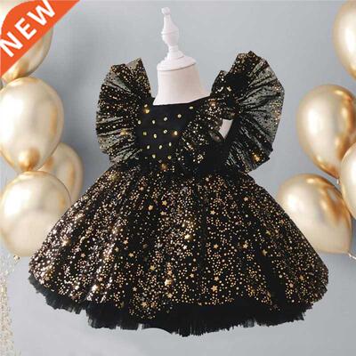 Princess Dress Girls Sequin Tutu Lace Mesh Birthday Prom Tod