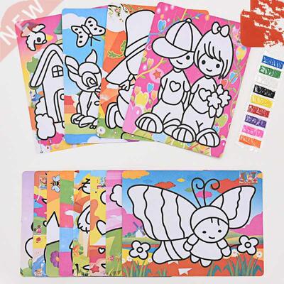 27cm Big Sand Painting Kids Diy Color Art Creative Drawing