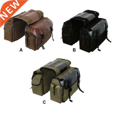 Bicycle Saddle Canvas Large Capacity Rear Rack Carrier Bag