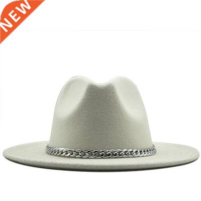2020 New Qualty Wde Brm Fedora Hat Women Men mtaton Wo