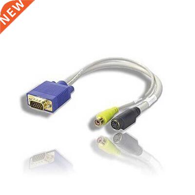 Blue Yellow 4 n / 10.2 cm TVout VGA to SVdeo/RCA Cable Ada