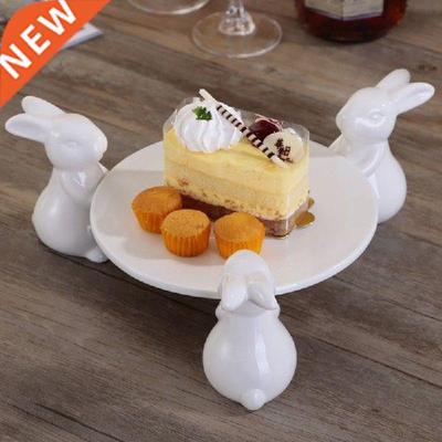 Ceramic Cake Stand Fruit Plate Cute Rabbit Afternoon Tea