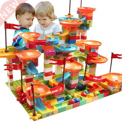77-308PCS Marble Race Run Big Block Compatible city Building