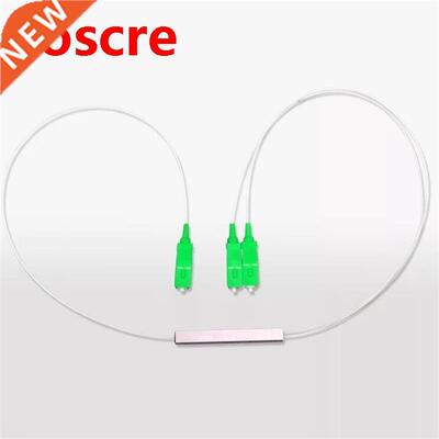 5PCS Fiber Optical PLC Splitter SC APC 1 : 2 Mini steel tube