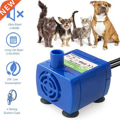 Water Pump LED Light Pet Cat Water Fountain Motor