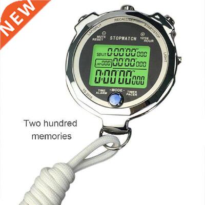 Backlight Stopwatch Metal Athletic Training Timer 1/1000th
