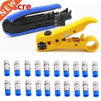 RG6 RG59 RG11 Adjustable Coaxial Cable Crimper Stripper Comp