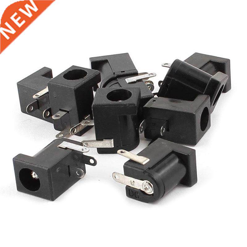 10pcs Black 3 Pin 2.5mmx5.5mm DC Power Jack Socket PCB Mount_虎窝淘