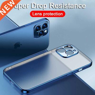 Luxury Plating Square Frame Silicone Transparent Case on For