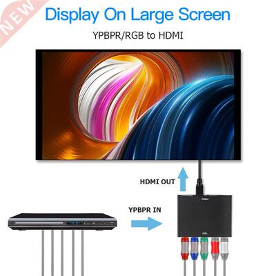 YPBPR RGB to HDMI-Compatible 1080P to RGB Component Video +R