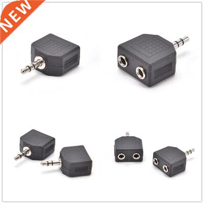 2PCS/lot Audio 3.5mm Jack Male to Double AUX Female Headphon