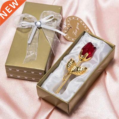 Valentine's Day Gift Mini Crystal Rose Artificial