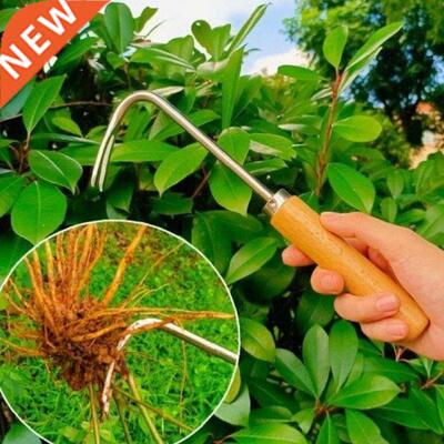Garden Weeder Wood Handle Stainless Steel Garden Weeder Hand