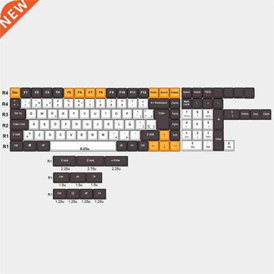 124-Key Spanish Layout OEM Keycaps European Type ANSI ISO-ES
